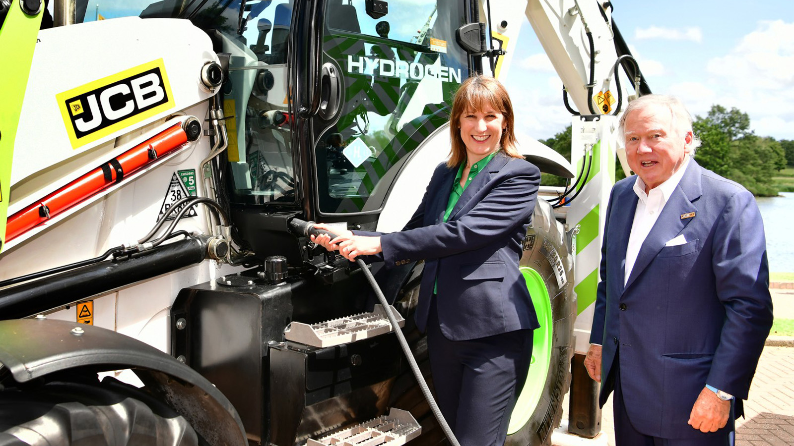 JCB showcases new hydrogen machine to Chancellor Rachel Reeves ...