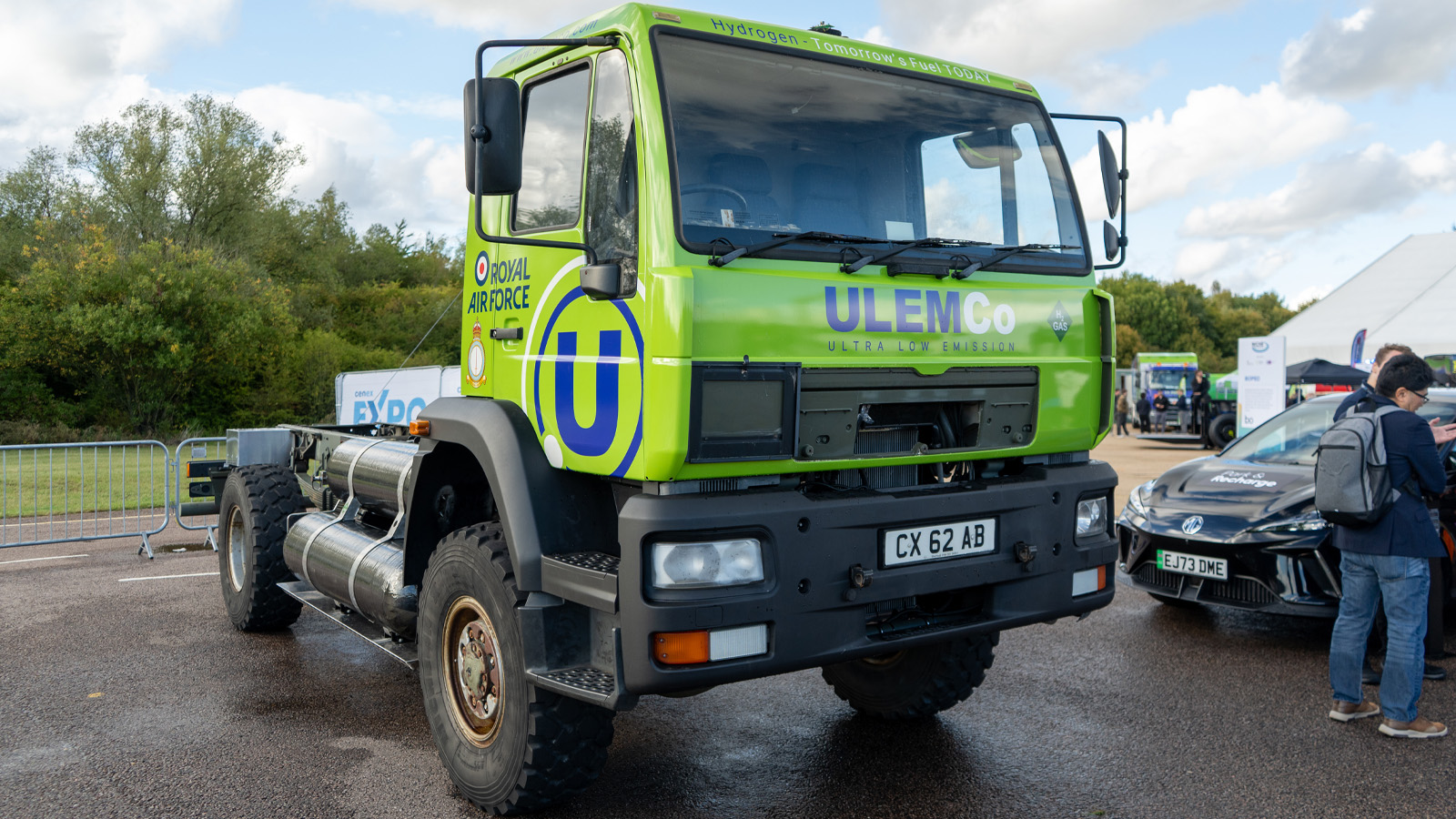 The RAF truck with a Ford Performance engine converted to run on 100% ...